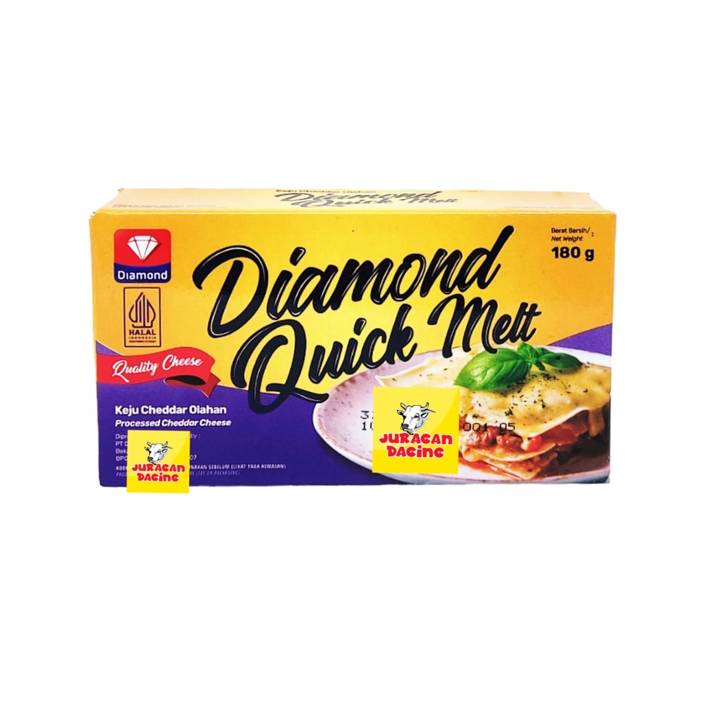 Jual Diamond Quick Melt Cheese Keju Cheddar 180gr | Shopee Indonesia