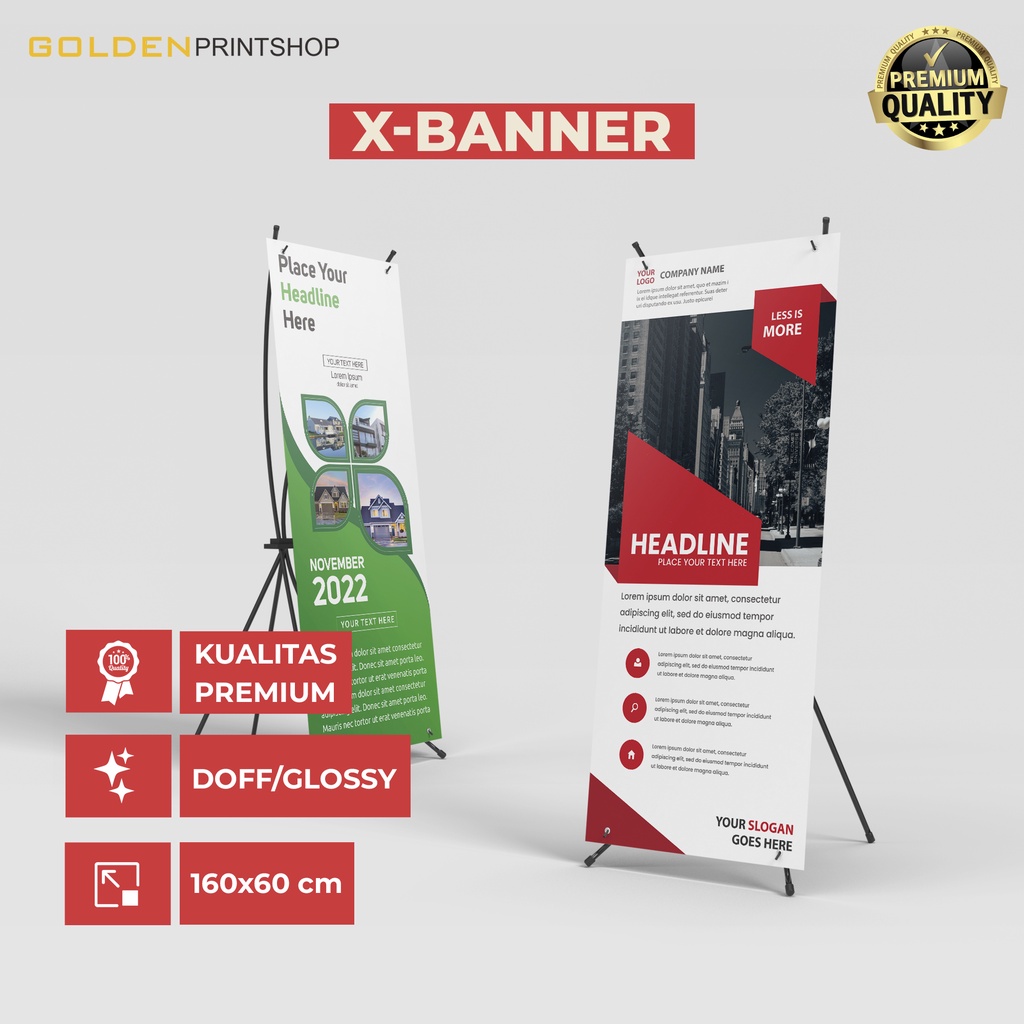 Jual Tiang Spanduk Standing X Banner 60 x 160 cm Rangka Berdiri / Tripod Stand Banner | Shopee ...