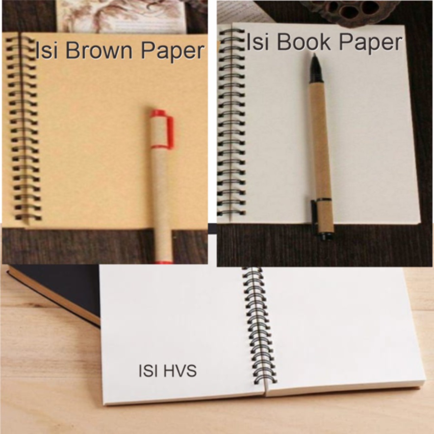 Jual BUKU SKETSA A6 POLOS SKETCHBOOK BLANK POLOS VINTAGE BOOK PAPER ...