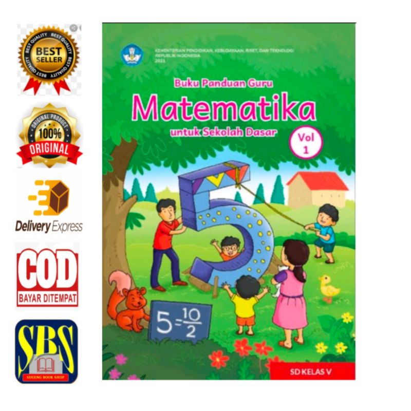 Jual Buku Panduan Guru MATEMATIKA untuk Sekolah Dasar Kelas 5 Volume 1 KURIKULUM MERDEKA ...