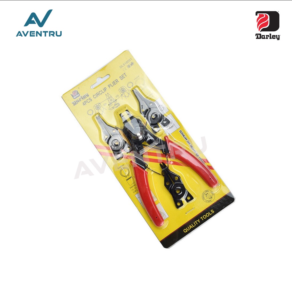 Jual Darley Snap Ring Tang 4in1 Circlip Pliers Set 4pcs | Shopee Indonesia