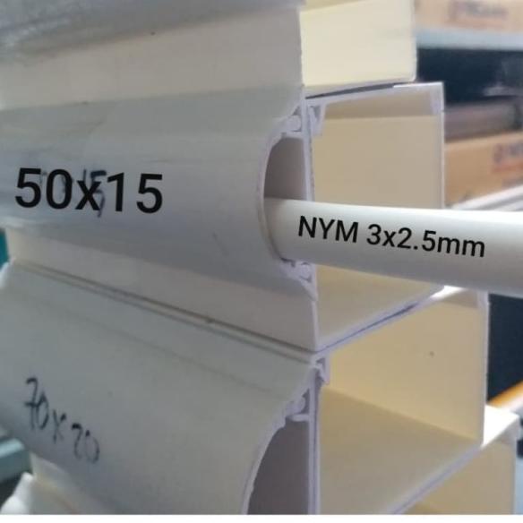 Jual Kabel Duct Oval 50x15 / Floor Duct 50x15 panjang 2,9mtr | Shopee ...