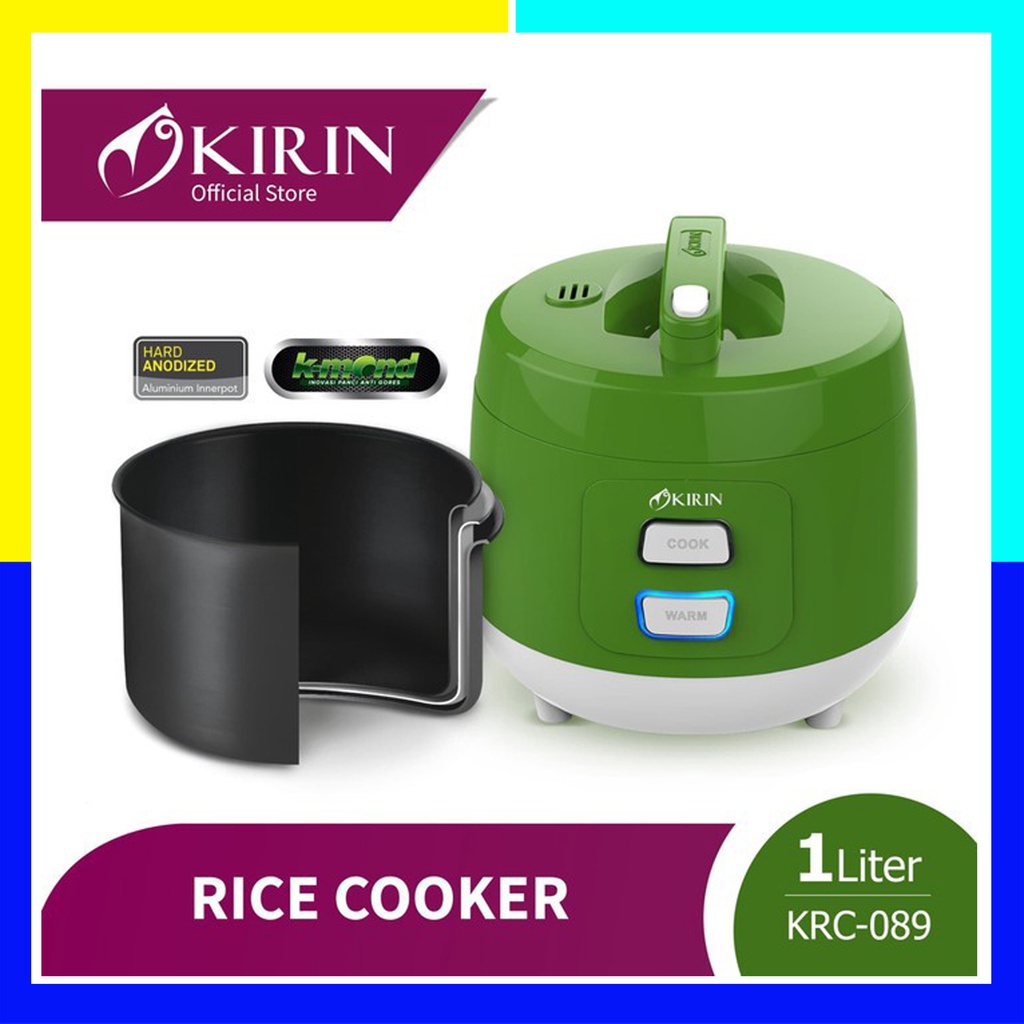 Jual Kirin Rice Cooker 1.0 Liter KRC-089 GREEN (NEW) | Shopee Indonesia