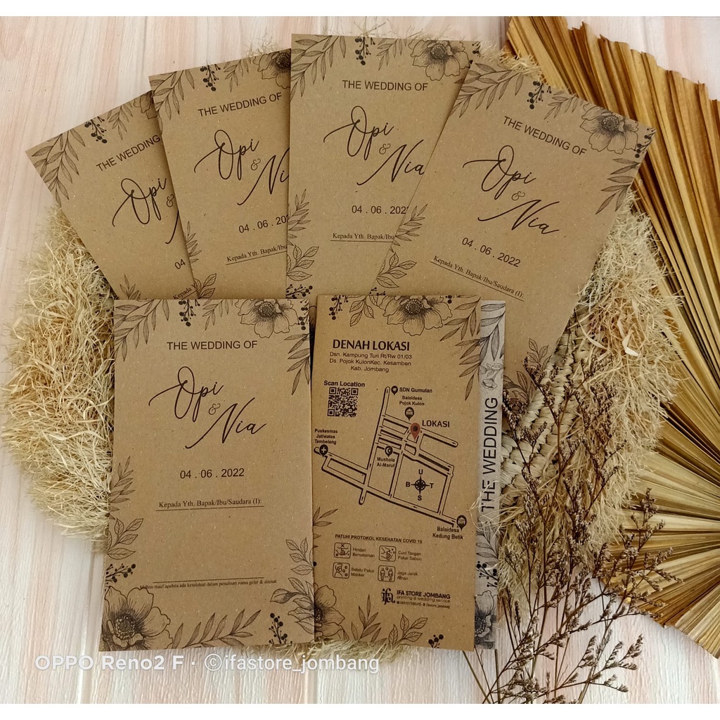 Jual Undangan pernikahan/ Undangan Simpel / wedding invitation ...
