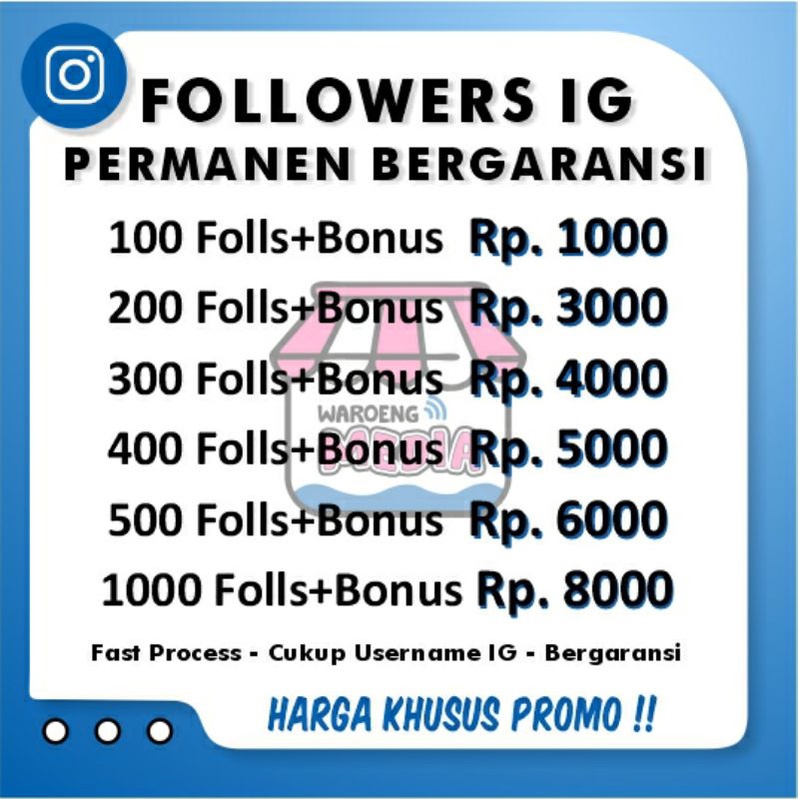 Jual Followers IG Permanen Dan Bergaransi | Shopee Indonesia