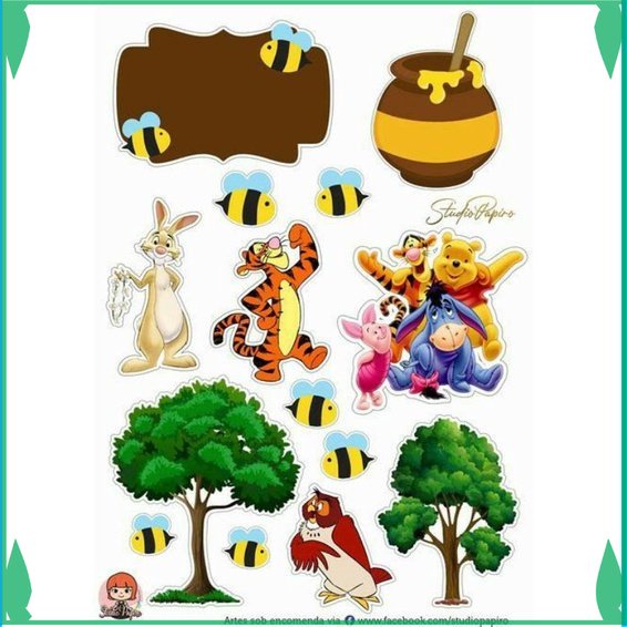 Jual TOPER CETAK TOPPER KUE ULANG TAHUN LUCU TOPPER WINNIE THE POOH ...