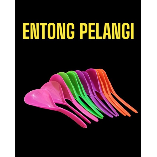 Jual ENTONG PELANGI PLASTIK (1pak isi 12biji) | Shopee Indonesia