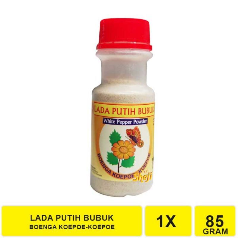 Jual lada bubuk putih koepoe bunga 85 gram kupu | Shopee Indonesia