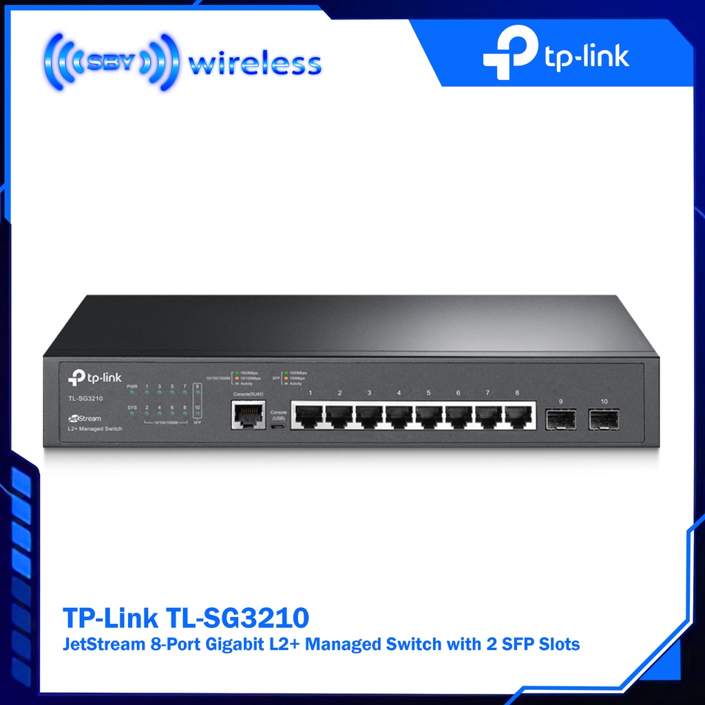 Jual JetStream TP-Link TL-SG3210 8 Port Gigabit Managed Switch L2+ 2 ...