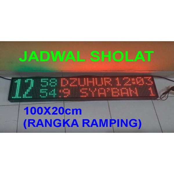Jual Jual tools Jadwal Sholat LED running text 100cm x 20cm GPS ...