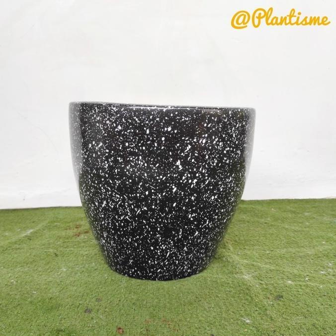 Jual PREMIUM Pot Gerabah Tanah Liat Keramik Terrazzo Besar | Diameter ...