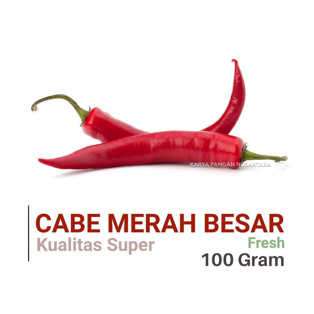 Jual CABE MERAH BESAR FRESH 100GR CABAI MERAH BESAR SEGAR LOMBOK 100 ...
