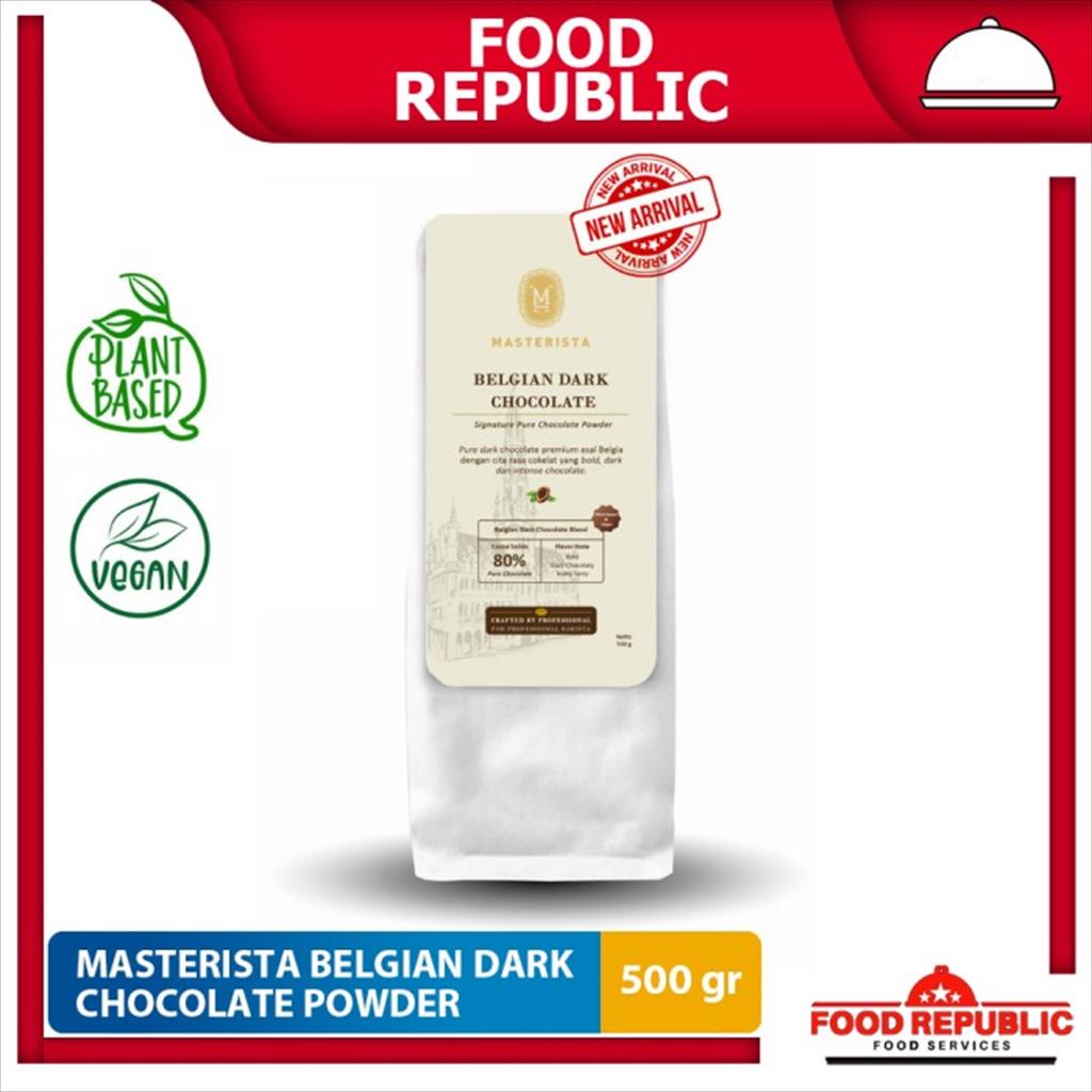 Jual Masterista Belgian Dark Chocolate Powder 500gr 80% Pure Cokelat ...