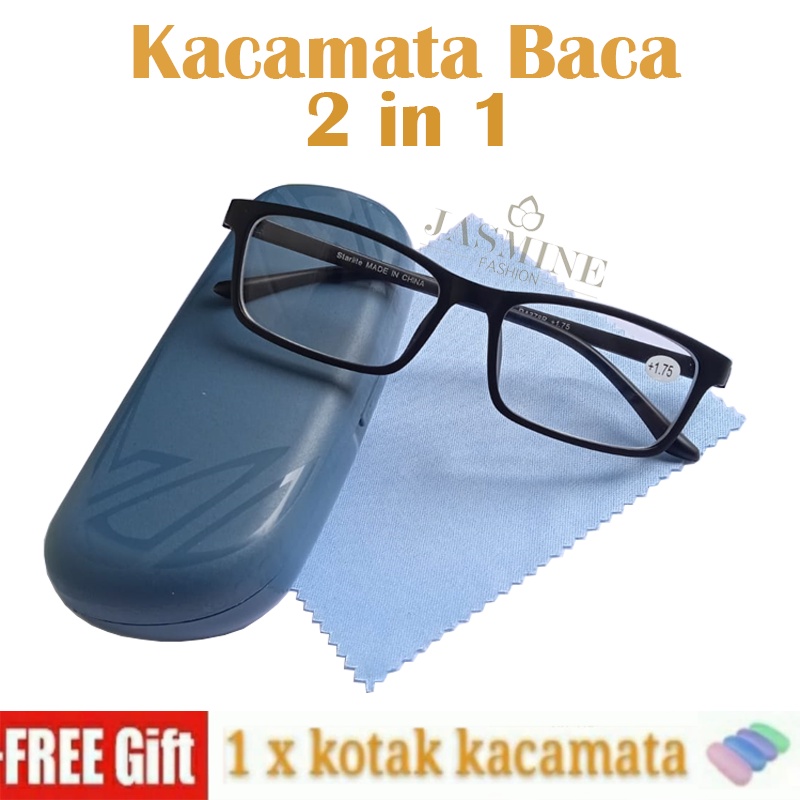 Jual Kacamata Baca Plus (+) 2 Fungsi Uk +1.00 s/d +3.00 Frame Doff ...