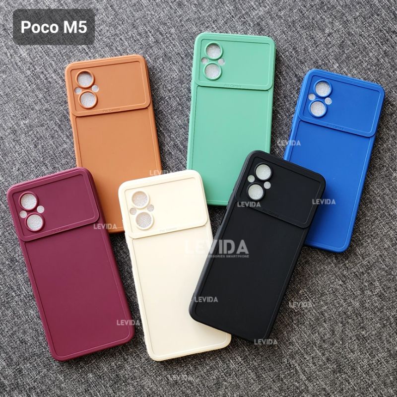 Jual Poco M5 Case Pro Kamera Case Slim BlackMatte Silikon Warna Case ...