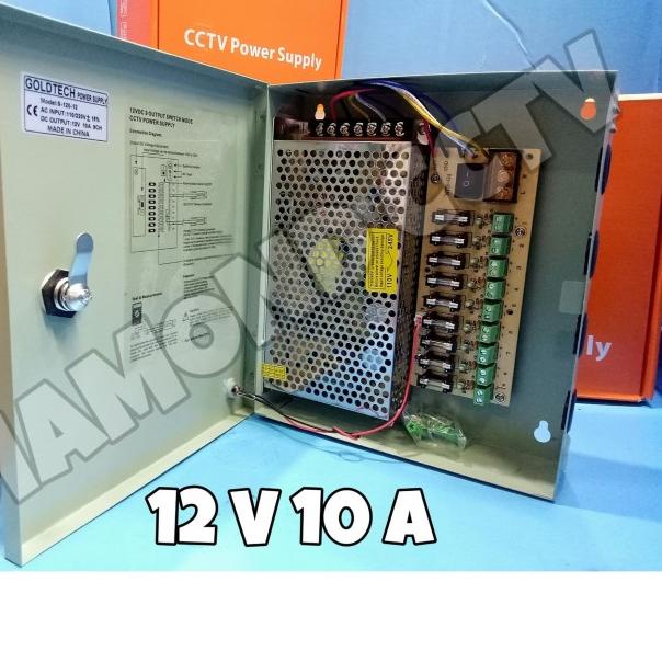 Jual panel cctv - power cctv - power supply box 12V 10A CCTV | Shopee ...