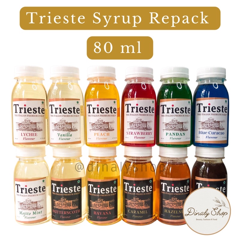 Jual Trieste Syrup 80 ML / Coffee Syrup : Caramel, Butterscoth, Blue ...