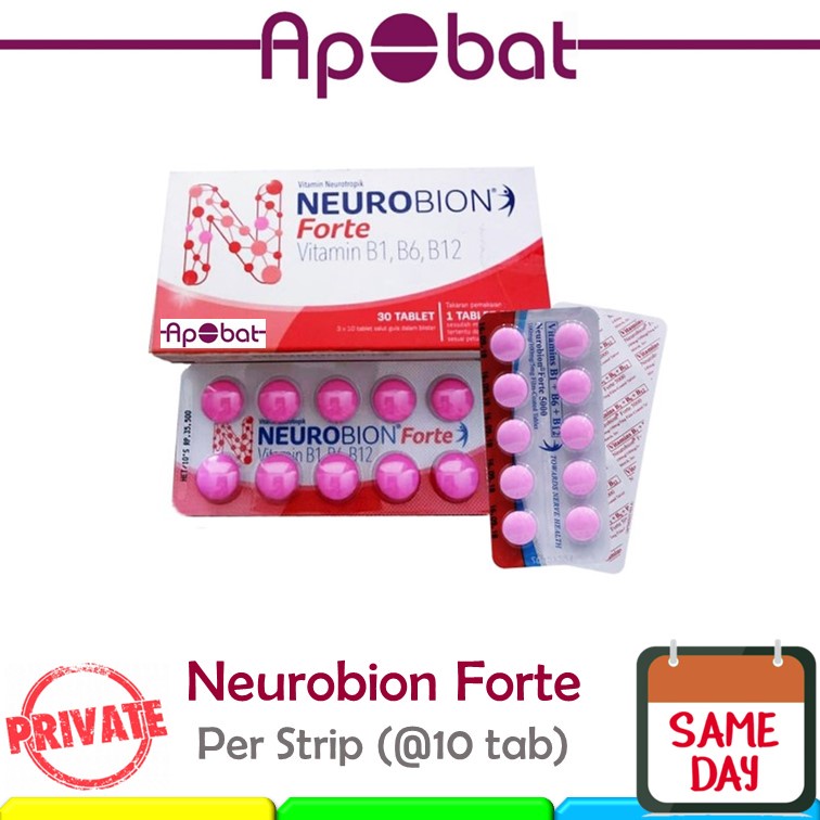 Jual - ApObat - Neurobion Forte Pink STRIP Merah 5000 Neuro Bion ...