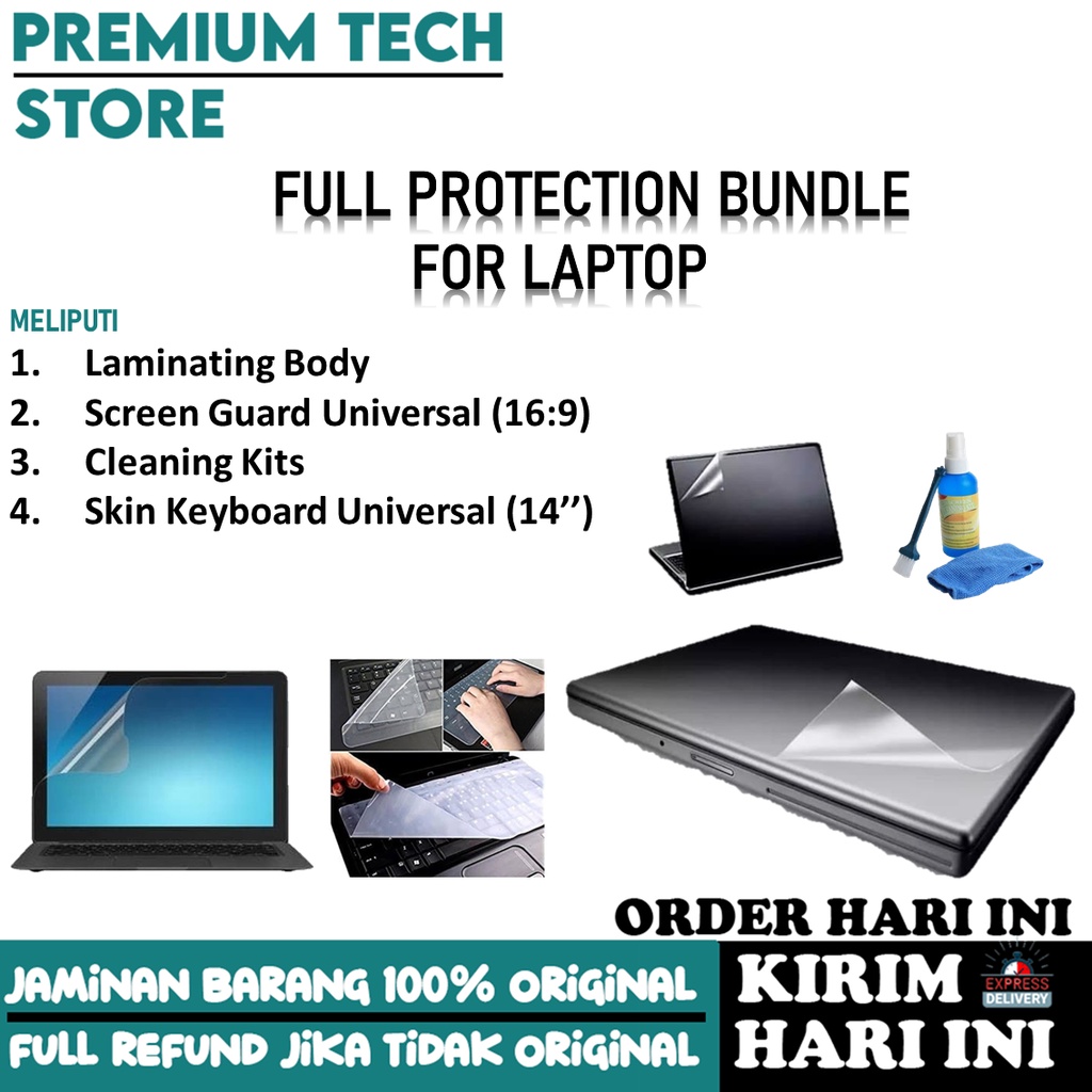 Jual PAKET LENGKAP ANTIGORES LAPTOP LAMINATING LAYAR DAN BODY | Shopee ...