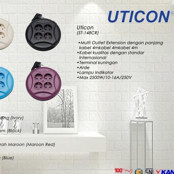Jual KABEL ROLL 4 METER 4 LUBANG UFO UTICON ST 148 CR - KABEL BOX ...