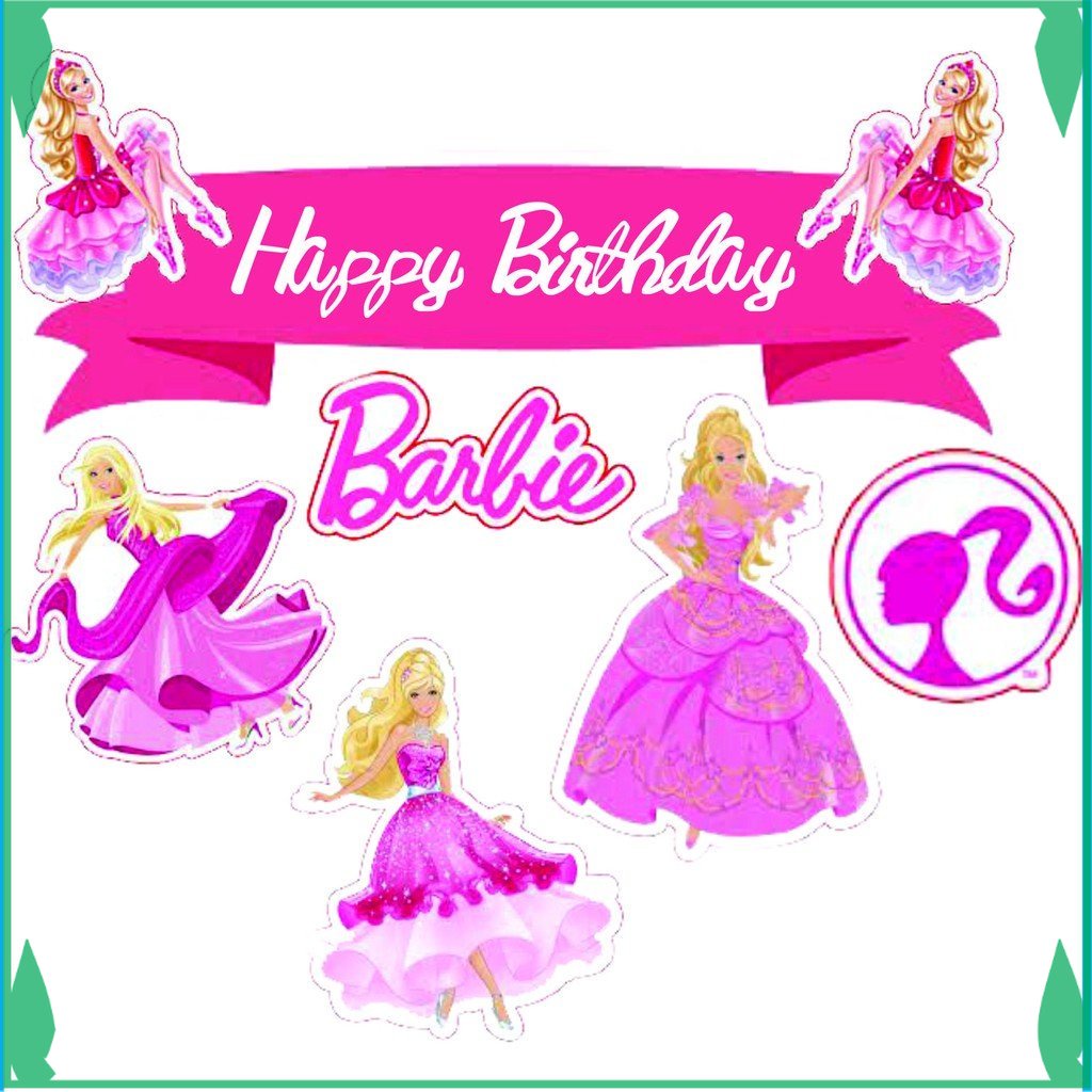 Jual TOPER KUE TOPPER CAKE ULANG TAHUN / HIASAN KUE BARBIE ...
