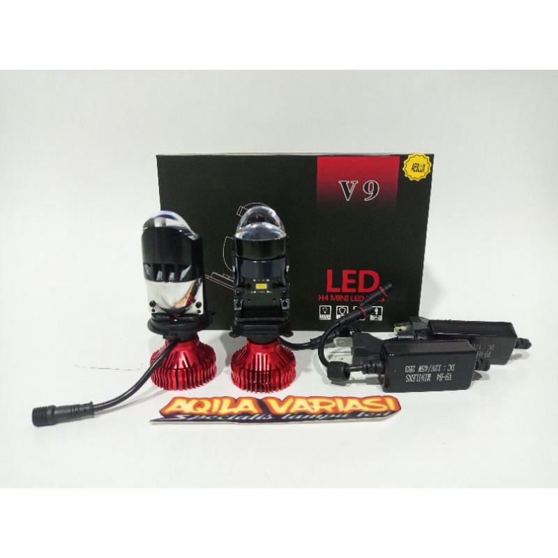 Jual V9 AESLUX Lampu depan LED V9 aeslux H4 mini projector | Shopee Indonesia