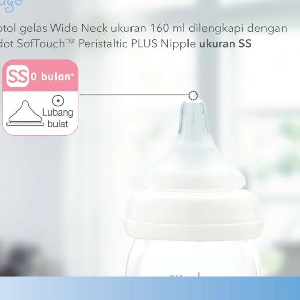 Jual Pigeon Wide Neck 160ml 240ml / Pigeon Botol Susu Peristaltic Plus - Putih, 160 ML | Shopee ...