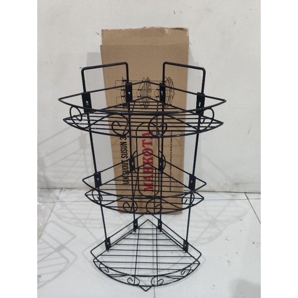 Jual RAK KAMAR MANDI RAK SUDUT SUNSUN 3 SERBAGUNA RAK POJOK TAHAN KARAT ...
