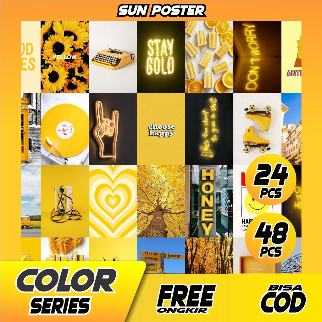 Jual Poster Aesthetic Color Series Dekorasi Dinding Kamar Tidur ...