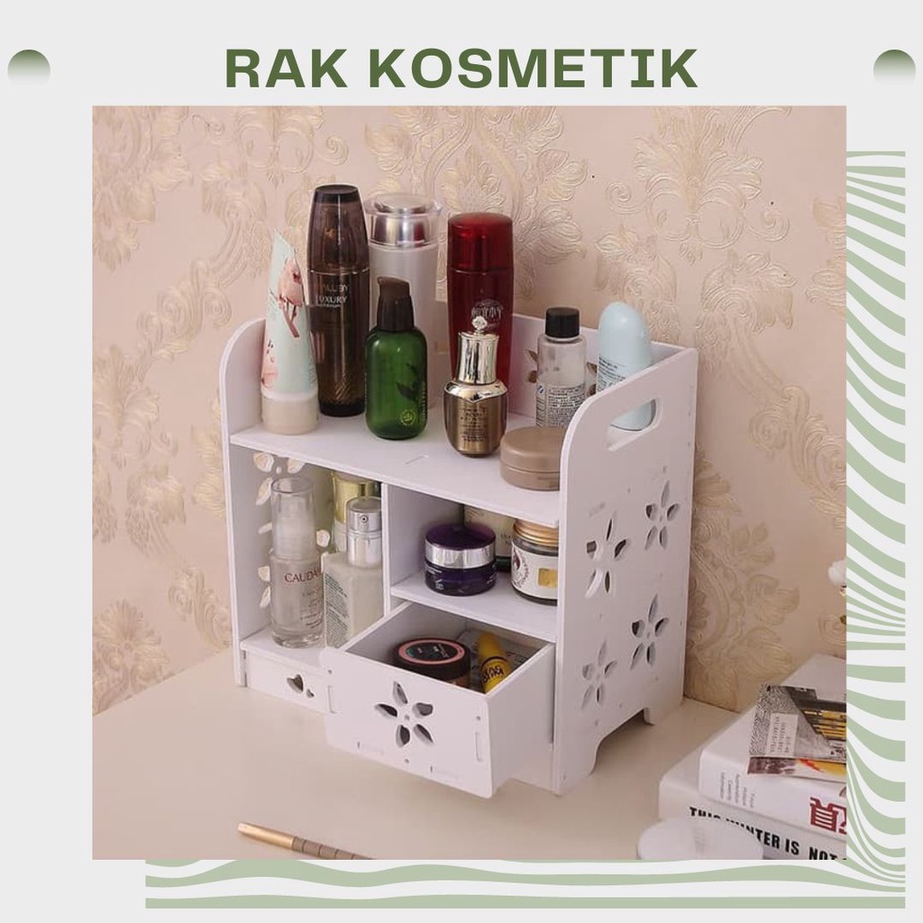 Jual RAK LACI MEJA RIAS TEMPAT MAKEUP PARFUM SPRAY BAHAN KAYU WPC WARNA ...