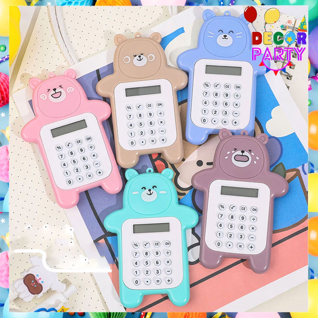Jual DP Calculator Mini Portable Digital Motif Bear Lucu Kalkulator ...
