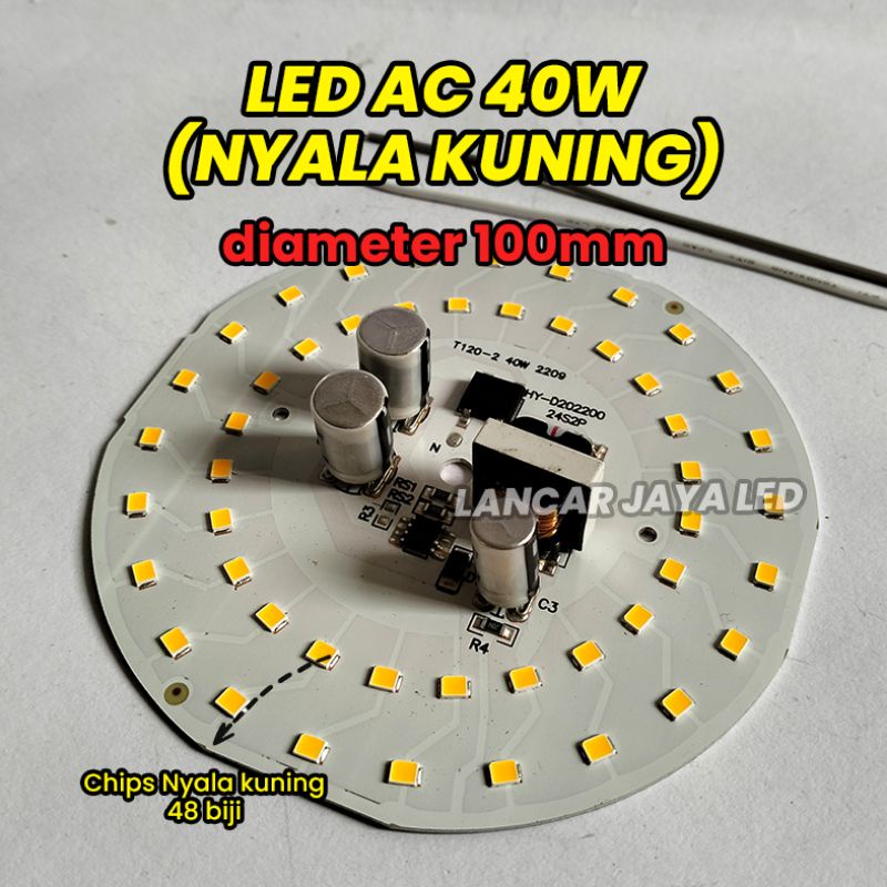 Jual PCB LED AC Nyala Kuning 40watt | Shopee Indonesia