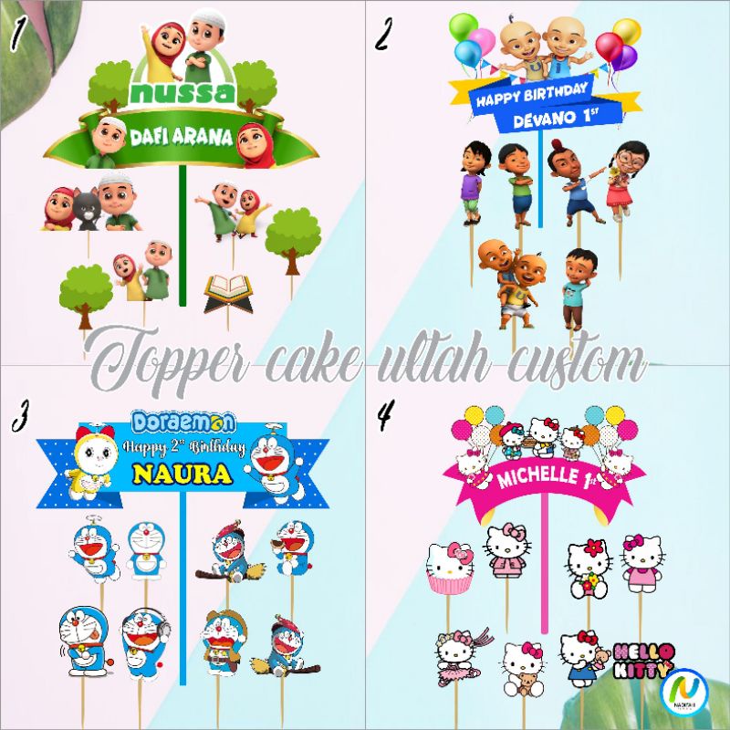 Jual Topper cake karakter custom bebas request | Shopee Indonesia