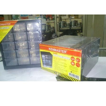 Jual Rak komponen 15 slot ( partisi ) / kotak spare part Merk Kenmaster ...