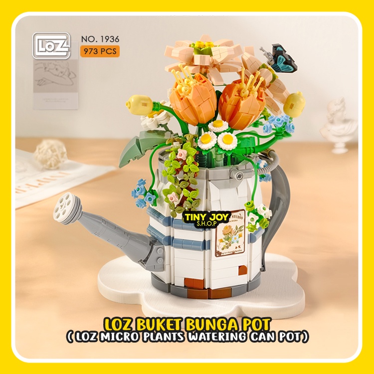 Jual LOZ Building Block ( BUKET BUNGA POT ) 1936 Mini Flower Bouquet ...