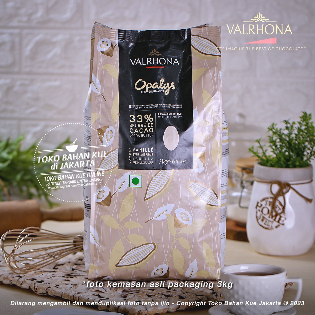 Jual Valrhona OPALYS 33% White Chocolate 3kg SAK Couverture Cokelat ...