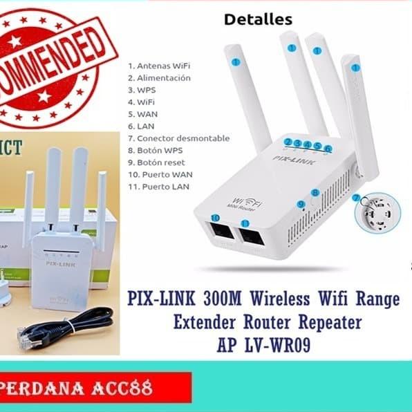 Jual PIX-LINK 300M Wireless Wifi Range Extender Router Repeater AP LV ...