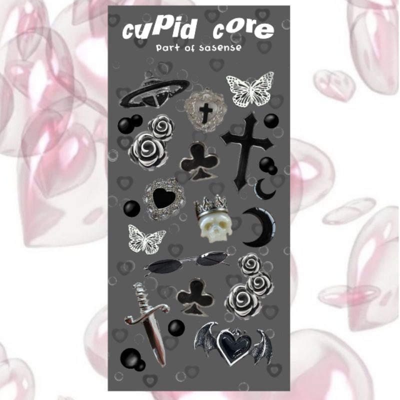 Jual [cupid core] sanrio skeleton pink aesthetic Y2K black goth ...