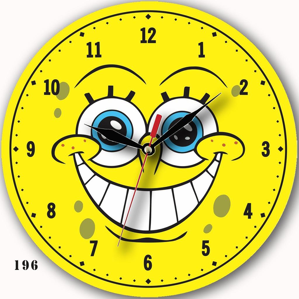 Jual JAM DINDING KARTUN SPONGEBOB 196 "20 CM " | Shopee Indonesia