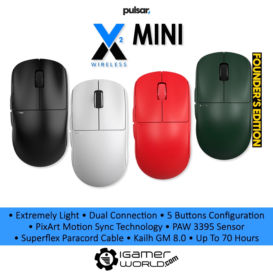 Jual Pulsar X2 Mini Extreme Light-Weight PAW3395 Wireless Gaming Mouse ...