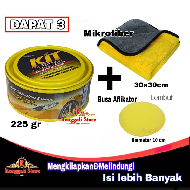 Jual Kit Paste Wax Pengkilap Cat Kusam/Paket Dapat 3 | Shopee Indonesia