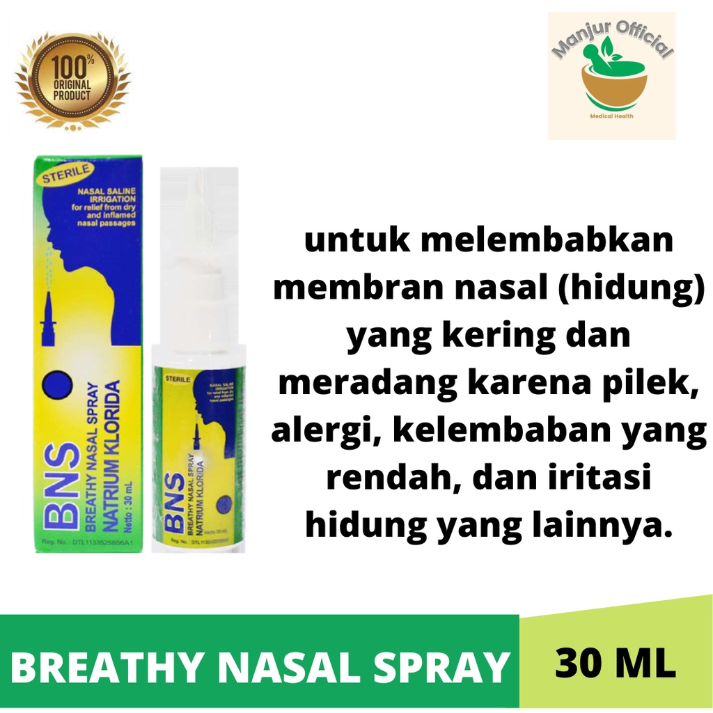Jual Breathy Nasal Spray (BNS) 30 Ml Tetes Hidung/ Obat Semprot Hidung ...
