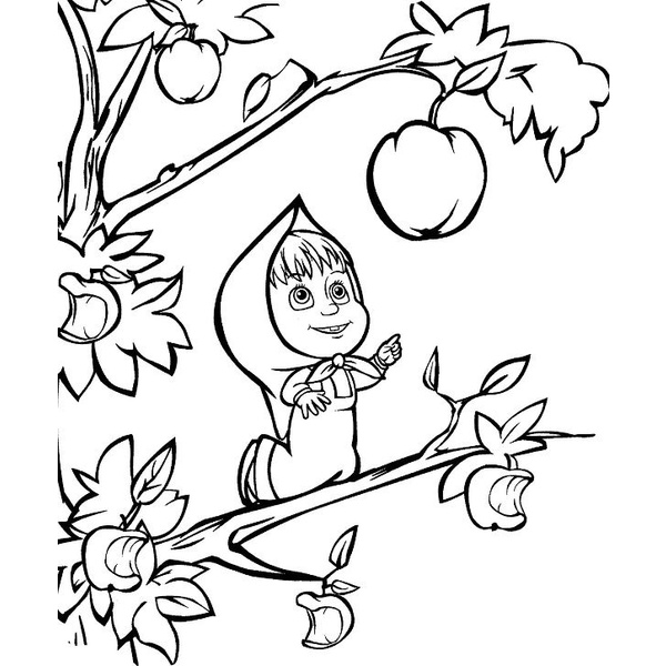 Jual Gambar Sketsa Mewarnai / Masha and The Bear / Part 1 / Gambar ...