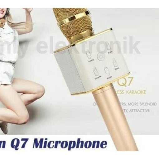 Jual mic ktv Bluetooth tuxun Q7 wireless microphone ( mic Tanpa Kabel ) | Shopee Indonesia