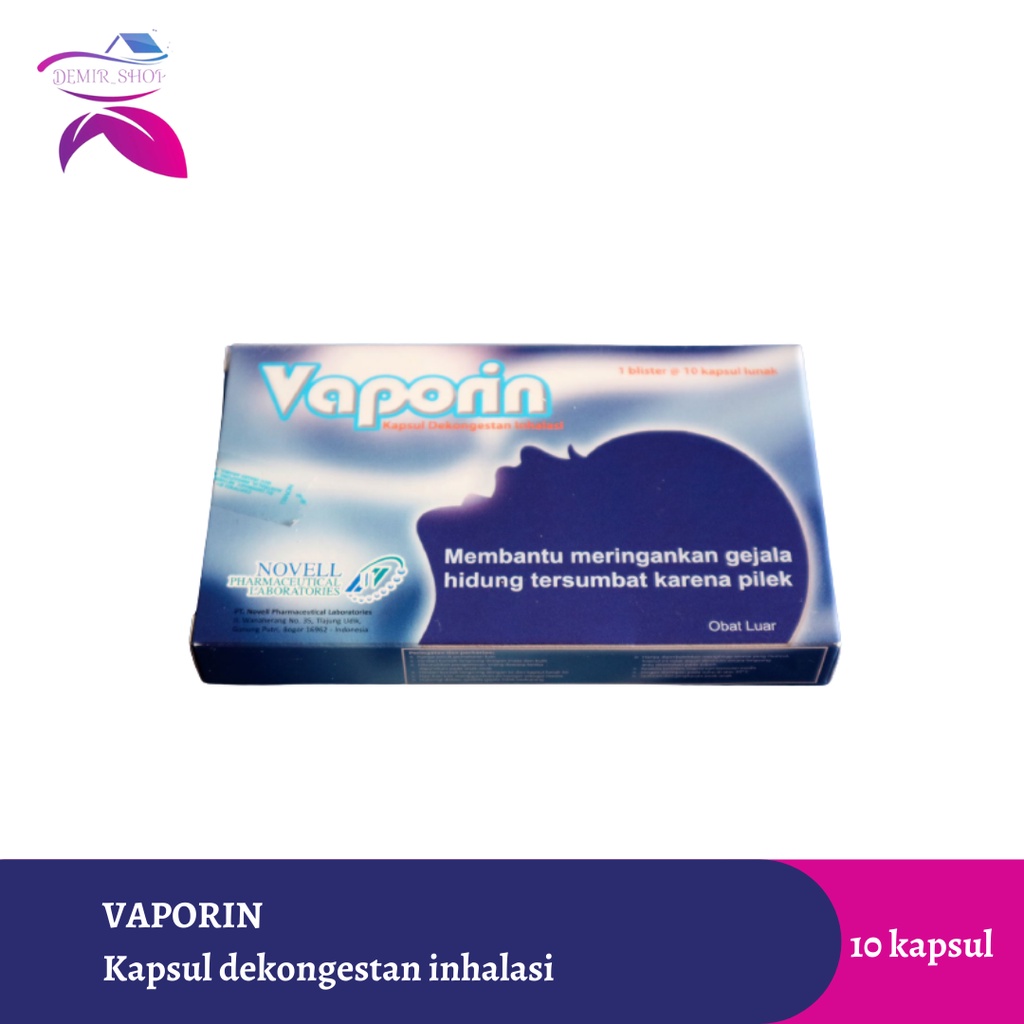 Jual Vaporin Kapsul Dekongestan Inhalasi / Obat Pilek pada Bayi dan ...