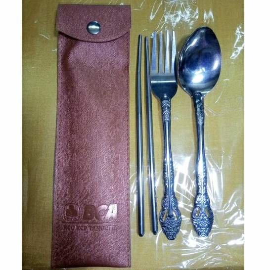 Jual SOUVENIR PERNIKAHAN + SENDOK GARPU SUMPIT WAYANG + POUCH KULIT+ ...