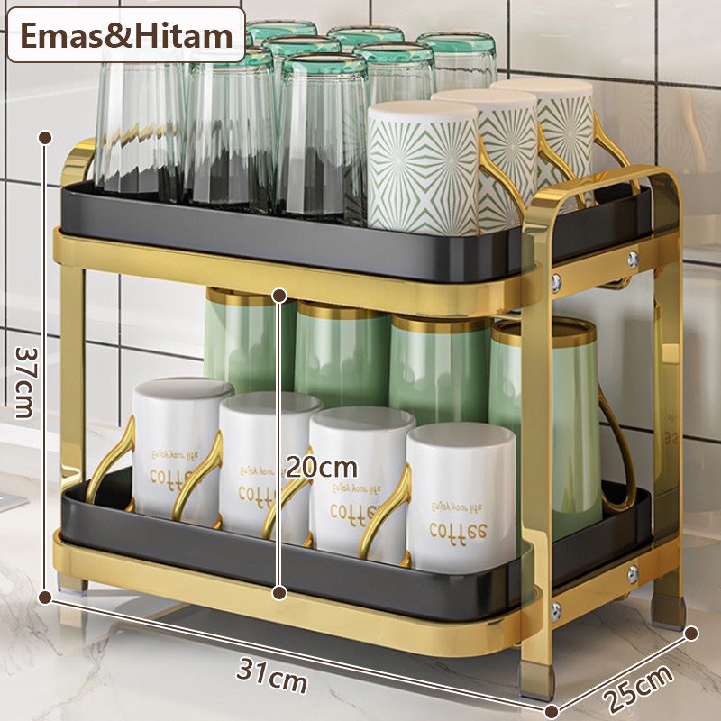 Jual Hadiah Natal Rak Cangkir Rak Penyimpanan Dapur Cangkir Kopi Rak ...
