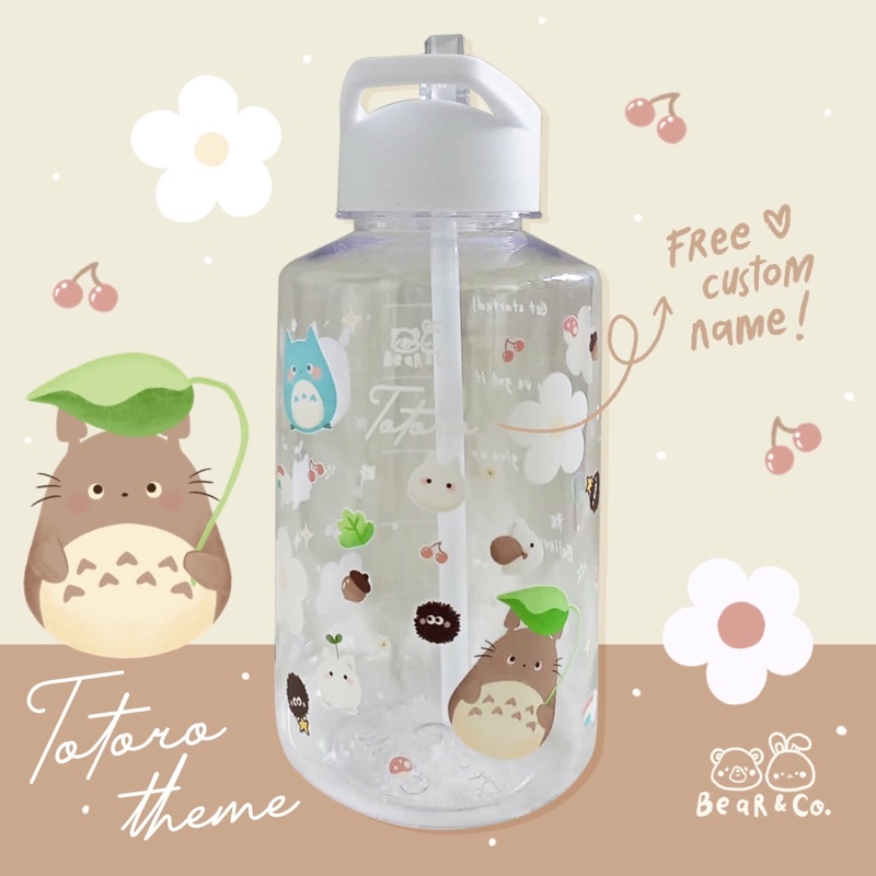 Jual Aesthetic Tumbler / Botol Minum 1L My Neighbor Totoro theme ...