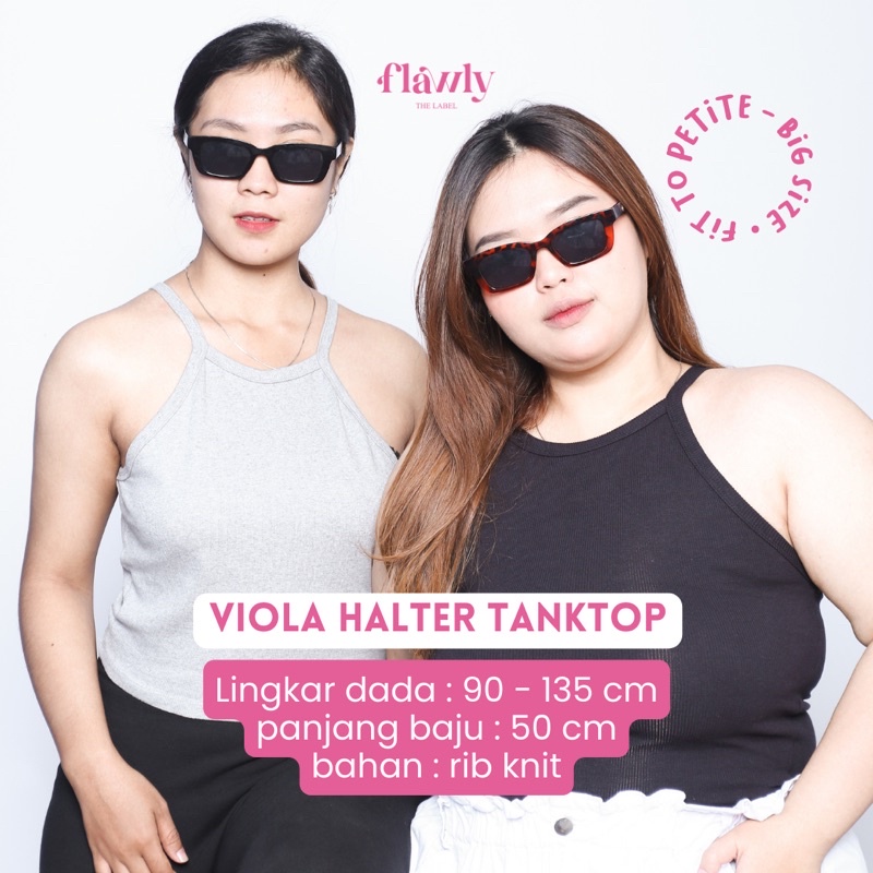Jual VIOLA RIB HALTER TANKTOP | BIG SIZE | TANK TOP JUMBO | TENGTOP ...