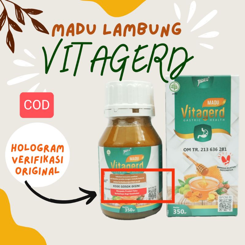 Jual madu vitagerd herbal obat asam lambung gerd sesak begah kembung ...